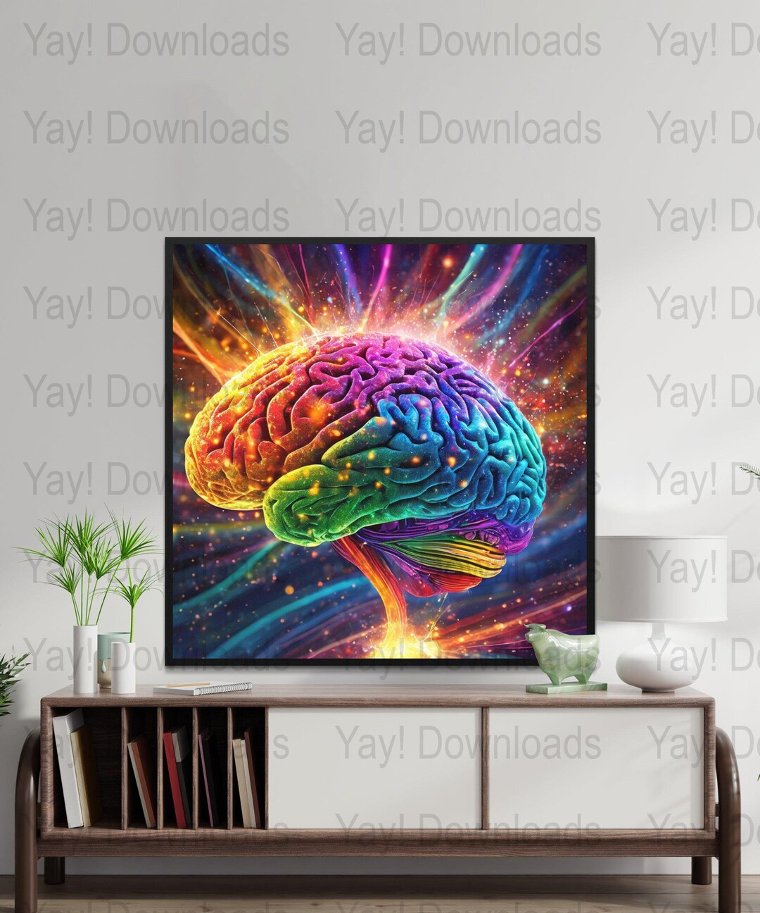 Buy Brain Png, Neurodiversity PNG, Colorful Brain Print, Digital ...
