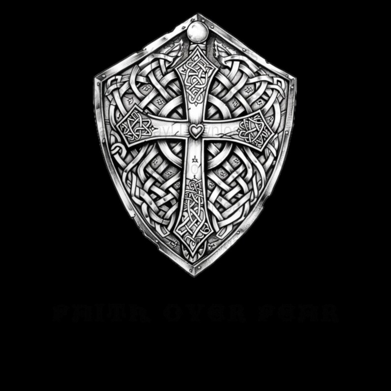 Faith Over Fear PNG, Celtic Knotwork Clipart, High Resolution Digital ...