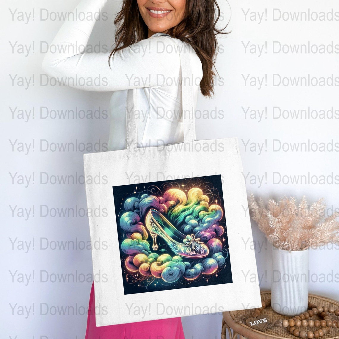 Enchanted Rainbow Shoes in Whimsical Clouds Digital Art Print High ...
