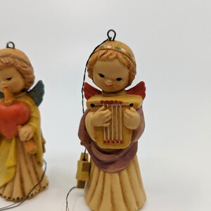 Set of 2 ANRI Ferrandiz Toriart Carved Wood Angel Ornaments Italy ...
