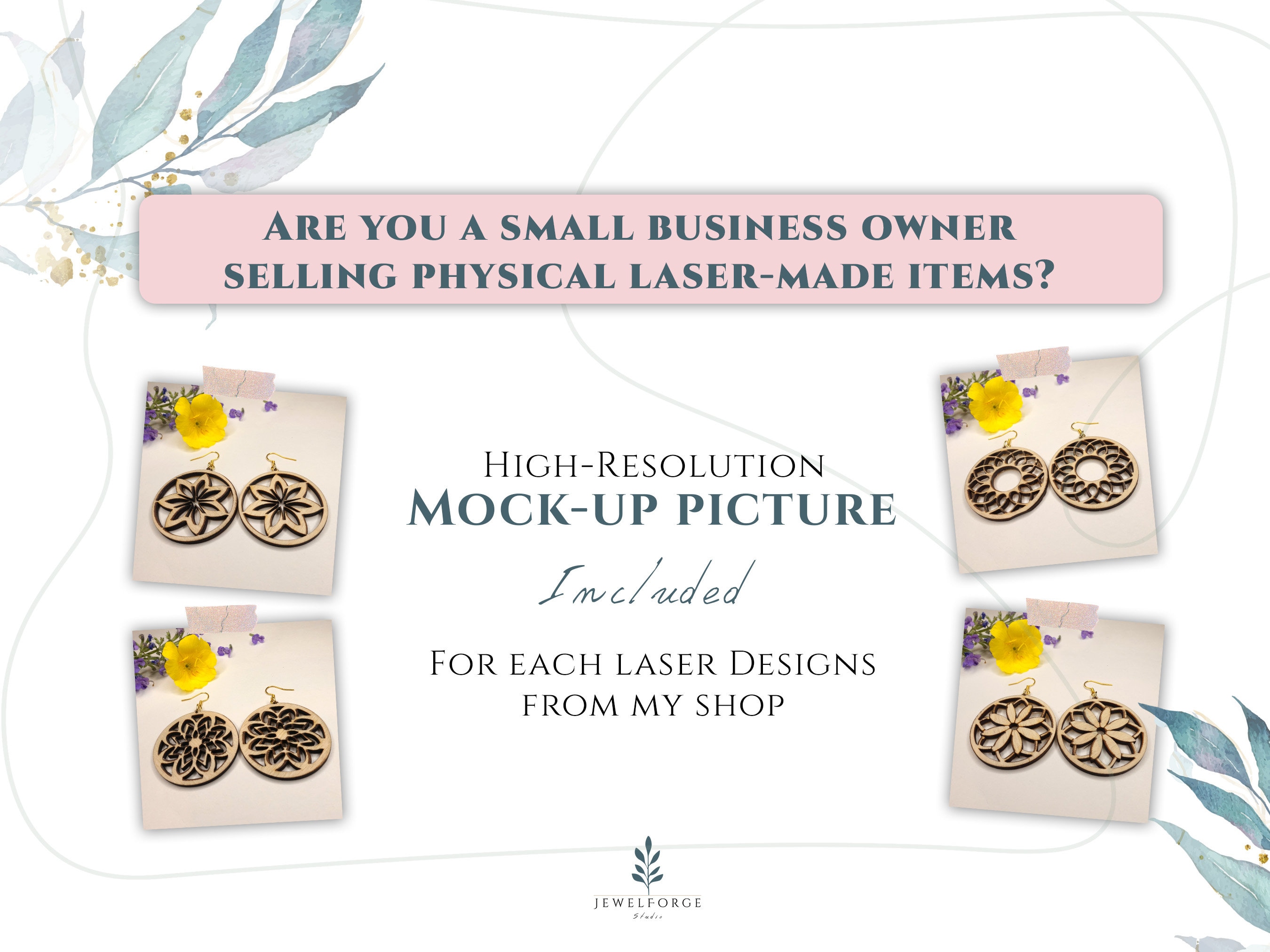 10 Earring SVG File Wooden Earring Designs DIY Cricut Earring Template ...