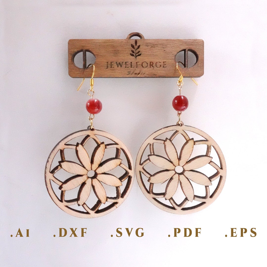 10 Earring SVG File Wooden Earring Designs DIY Cricut Earring Template ...