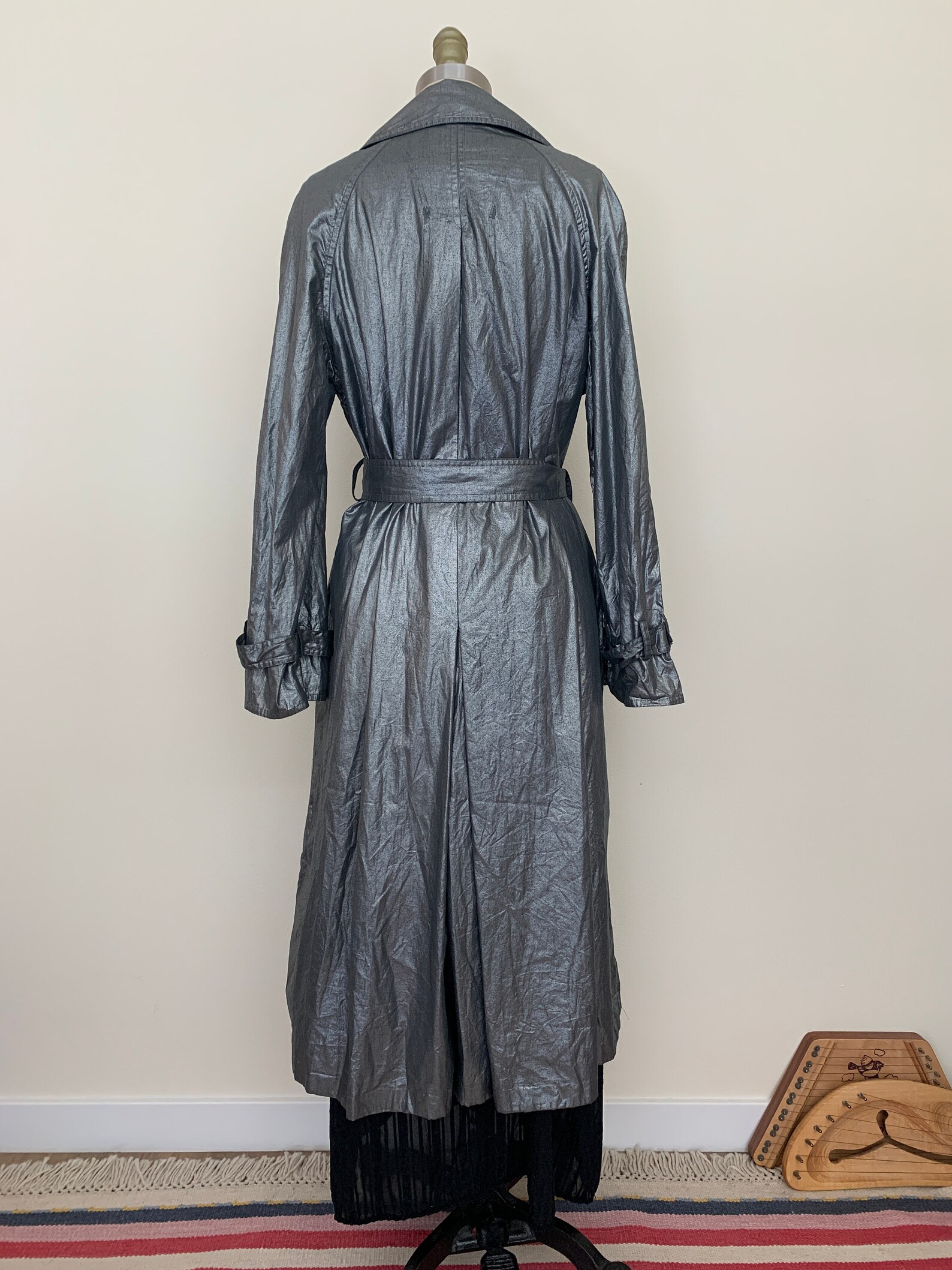 Vintage 80s Alien Silver Metallic Trench Coat Jacket Sz M / L - Etsy UK