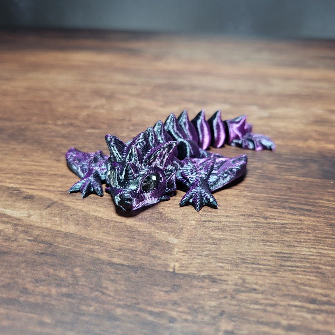Flexible 3D Printed Wyvern, Fidget Desk Buddy - Etsy