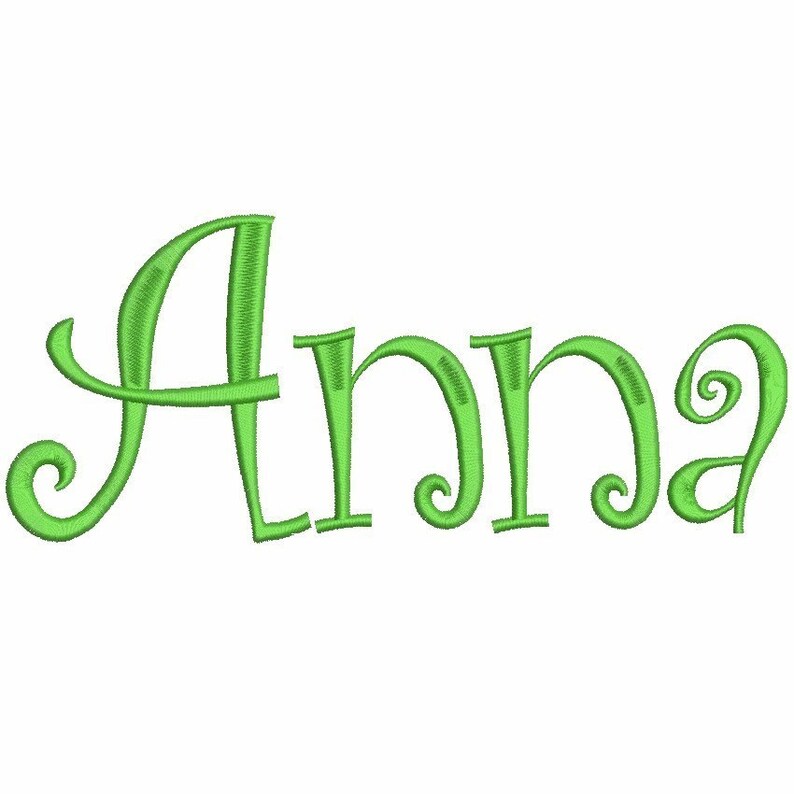 AKD No. 148 Curlyque Machine Embroidery Font Designs About 2 In. High ...