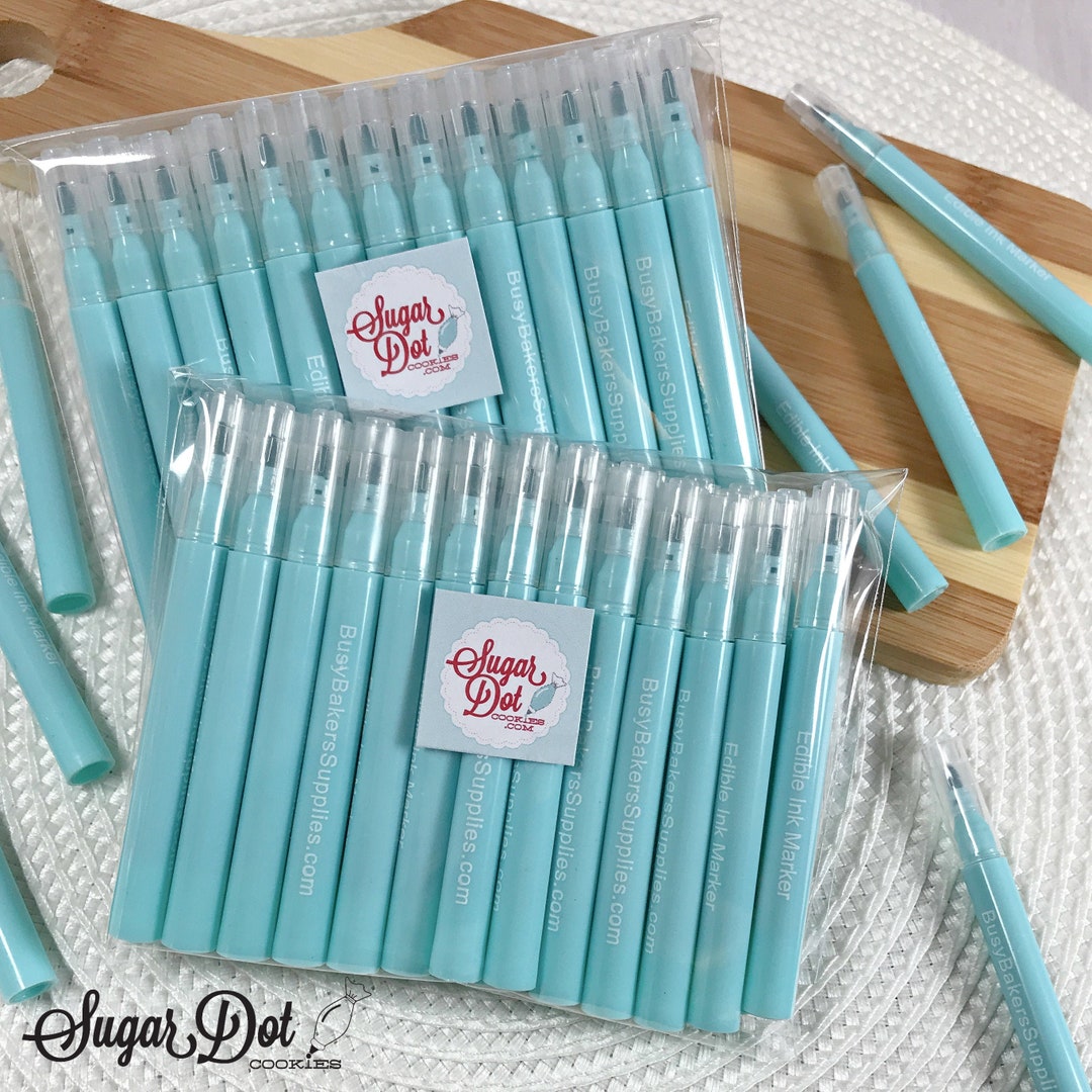 Blue Mini Edible Markers Pens - 25 - Etsy