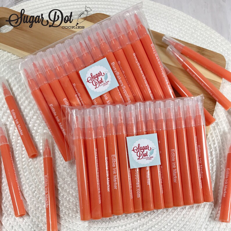 Orange Mini Edible Markers Pens 25 - Etsy