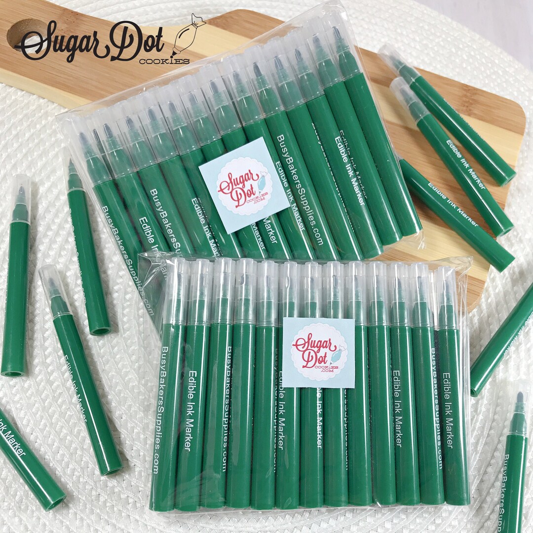Green Mini Edible Markers Pens - 25 - Etsy
