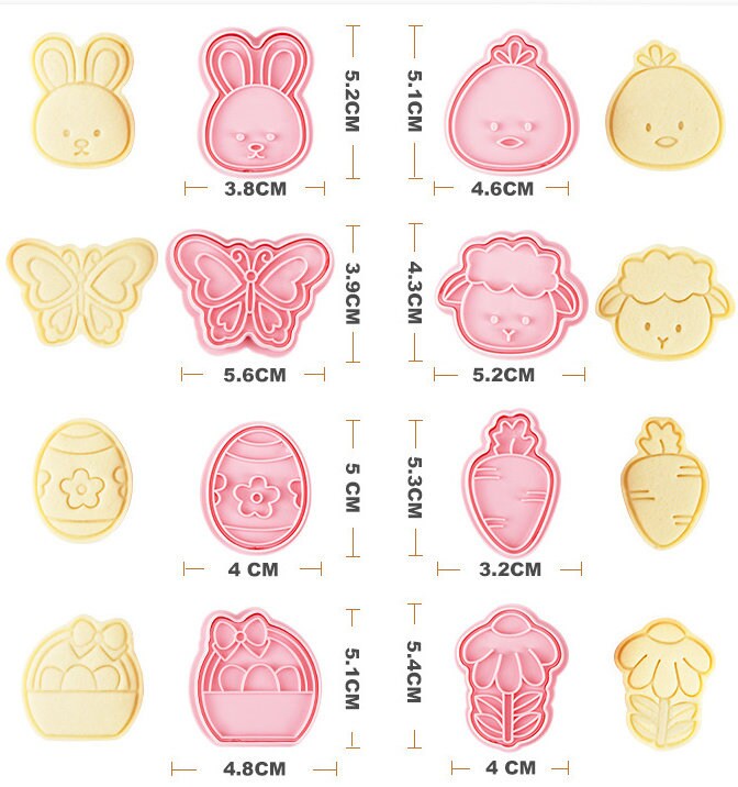 Easter Mini Imprint Cookie / Fondant Cutters 8 Count - Etsy
