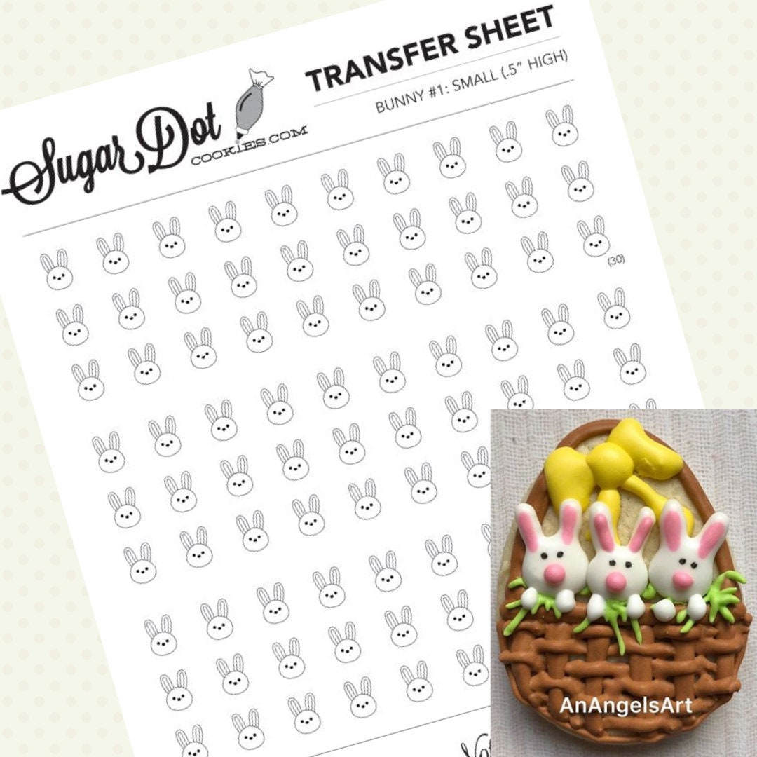 Easter Bunnies: Templates for Royal Icing / Buttercream Transfers and ...