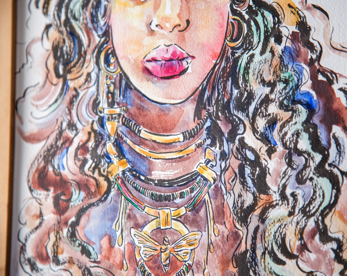 Original Painting Erykah Badu - Etsy