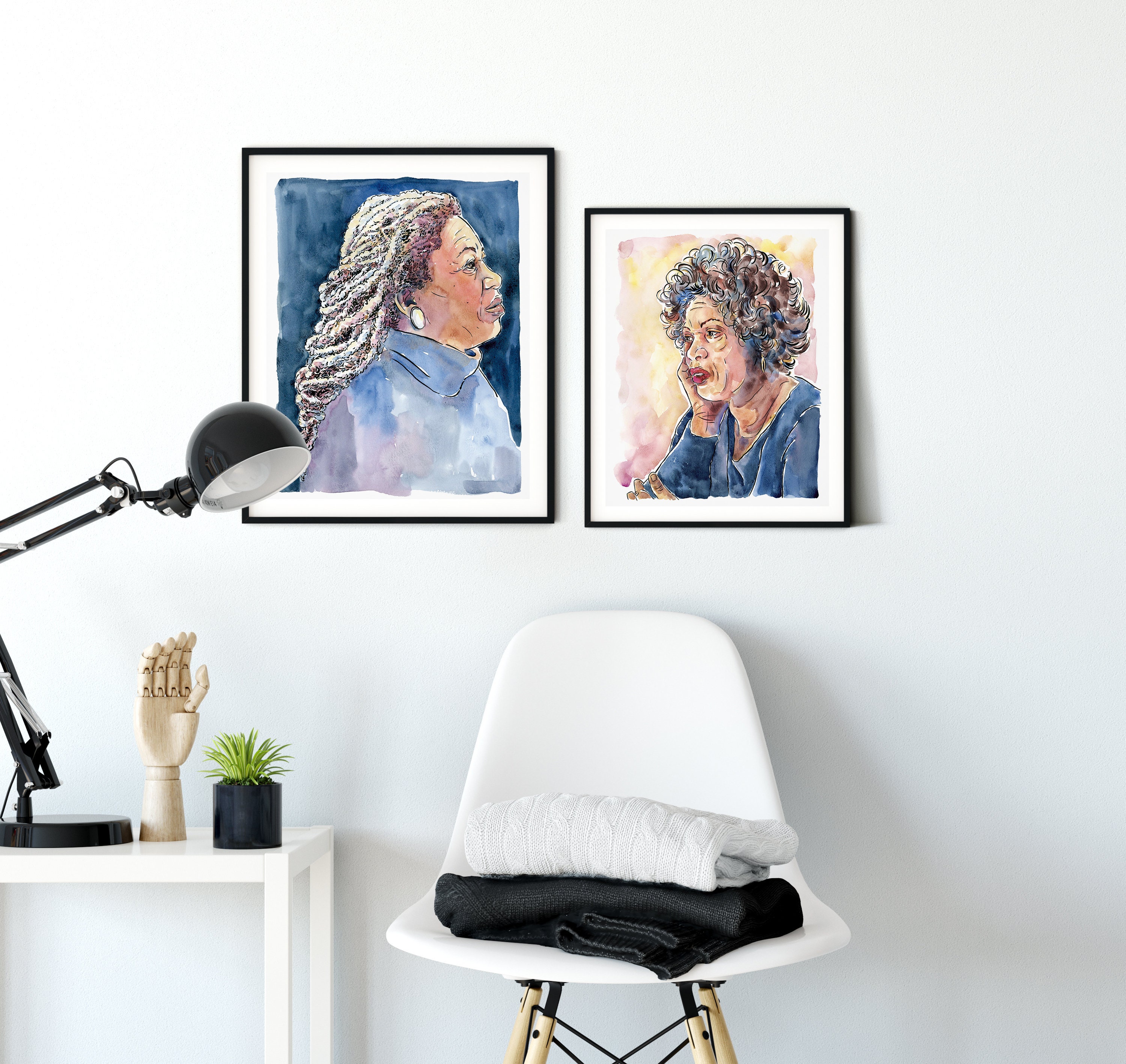 Toni Morrison Author Portrait Art Print of Original Painting Watercolor ...