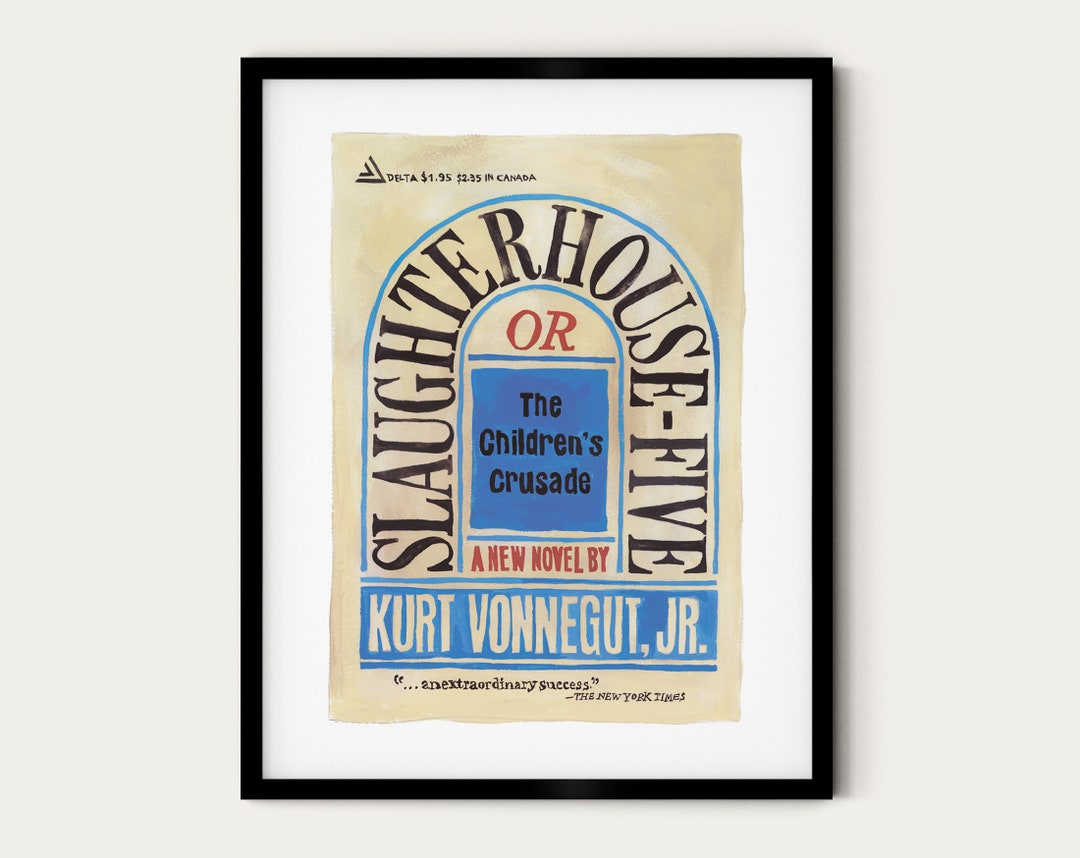Slaughterhouse Five Vintage Book Cover - Art Print Watercolor Painting ...