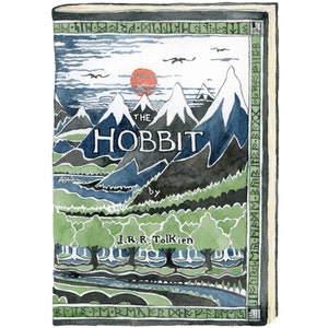 The Hobbit Book Art Print Watercolor Painting - Etsy