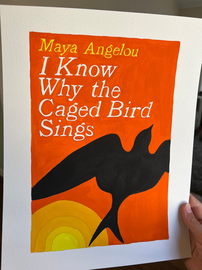 Maya Angelou Caged Bird Book Cover Peinture originale - Etsy France