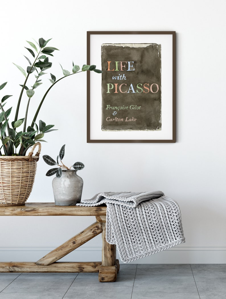 Life With Picasso Book Art Print Watercolor Painting - Etsy