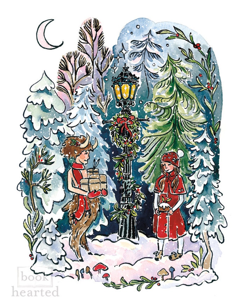 Narnia Christmas - Lucy Mr. Tumnus - Narnia - Art Print 8X10 - Etsy