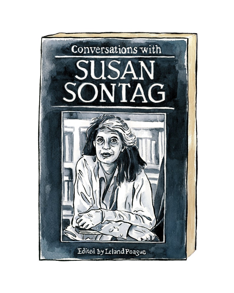 Conversations With Susan Sontag Book Art Print Watercolor Painting - Etsy