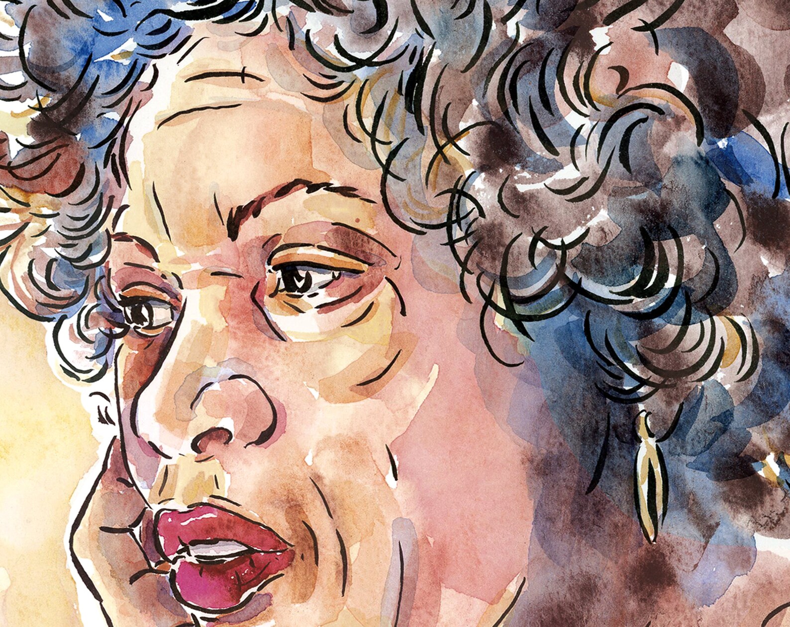 Toni Morrison Author Portrait Art Print of Original Painting Watercolor ...