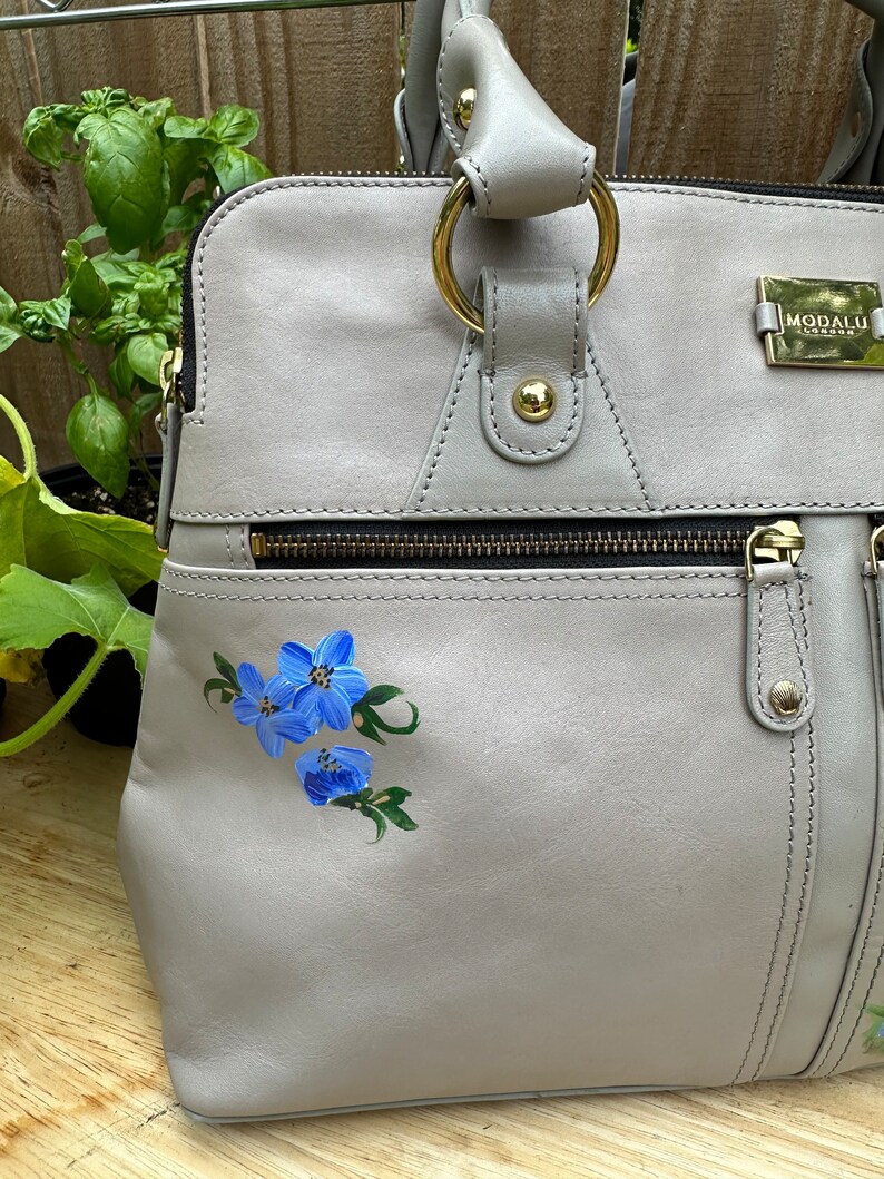 Mushroom Hand Painted Leather Cottagecore Reclaimed Purse - Etsy