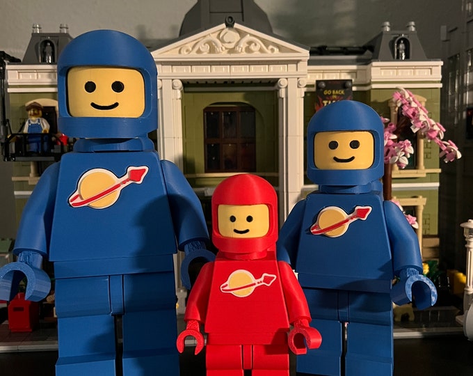 Lego Inspired Big Minifigure Classic Spaceman Benny - Etsy