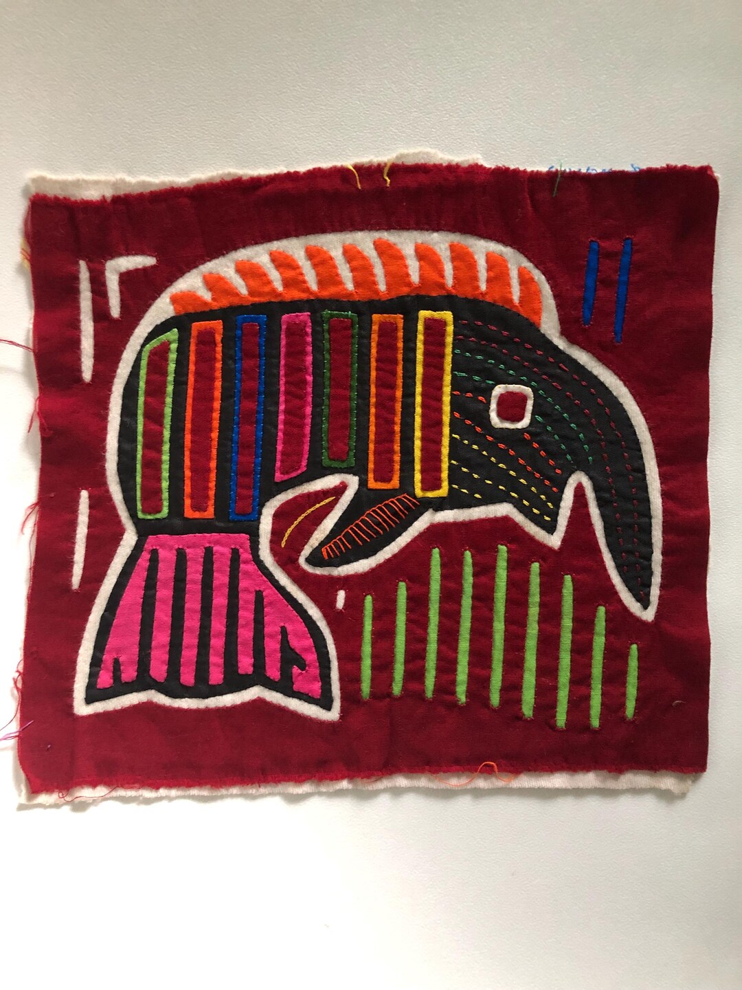 Vintage Kuna Indian Panama Mola San Blas Islands Swordfish Fish Ocean ...