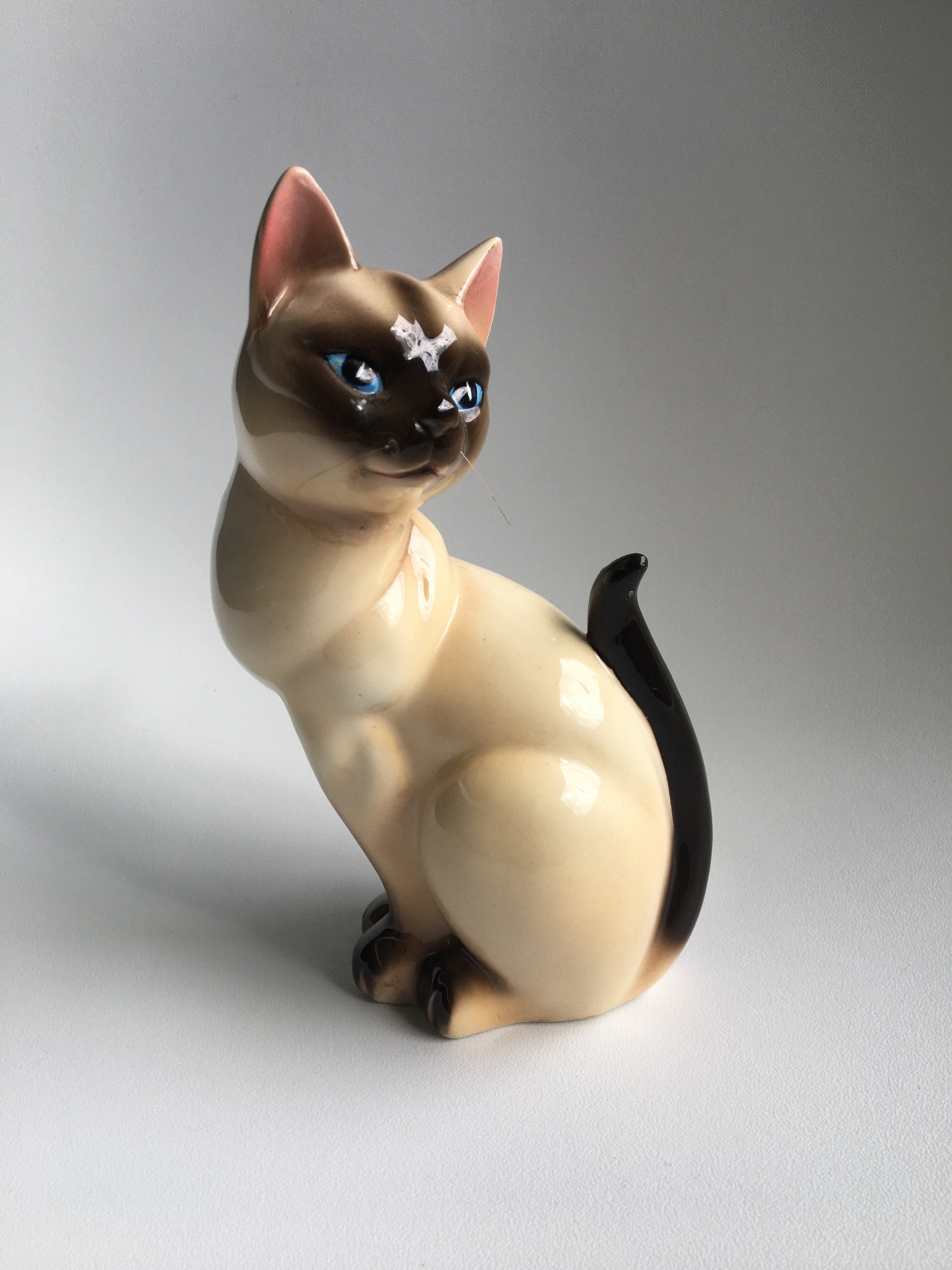 Siamese Cat Collection Mid Century Modern Set of 2 Vintage Ceramic 7 - Etsy