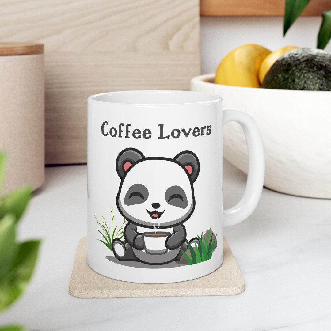 Coffe Lovers Panda Cute Ceramic Mug, 11oz Funny Cute, Coffe Mug, Cute ...