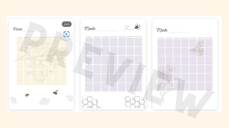 Bee Theme Life Planner Bullet Journal Printable PDF Planner - Etsy