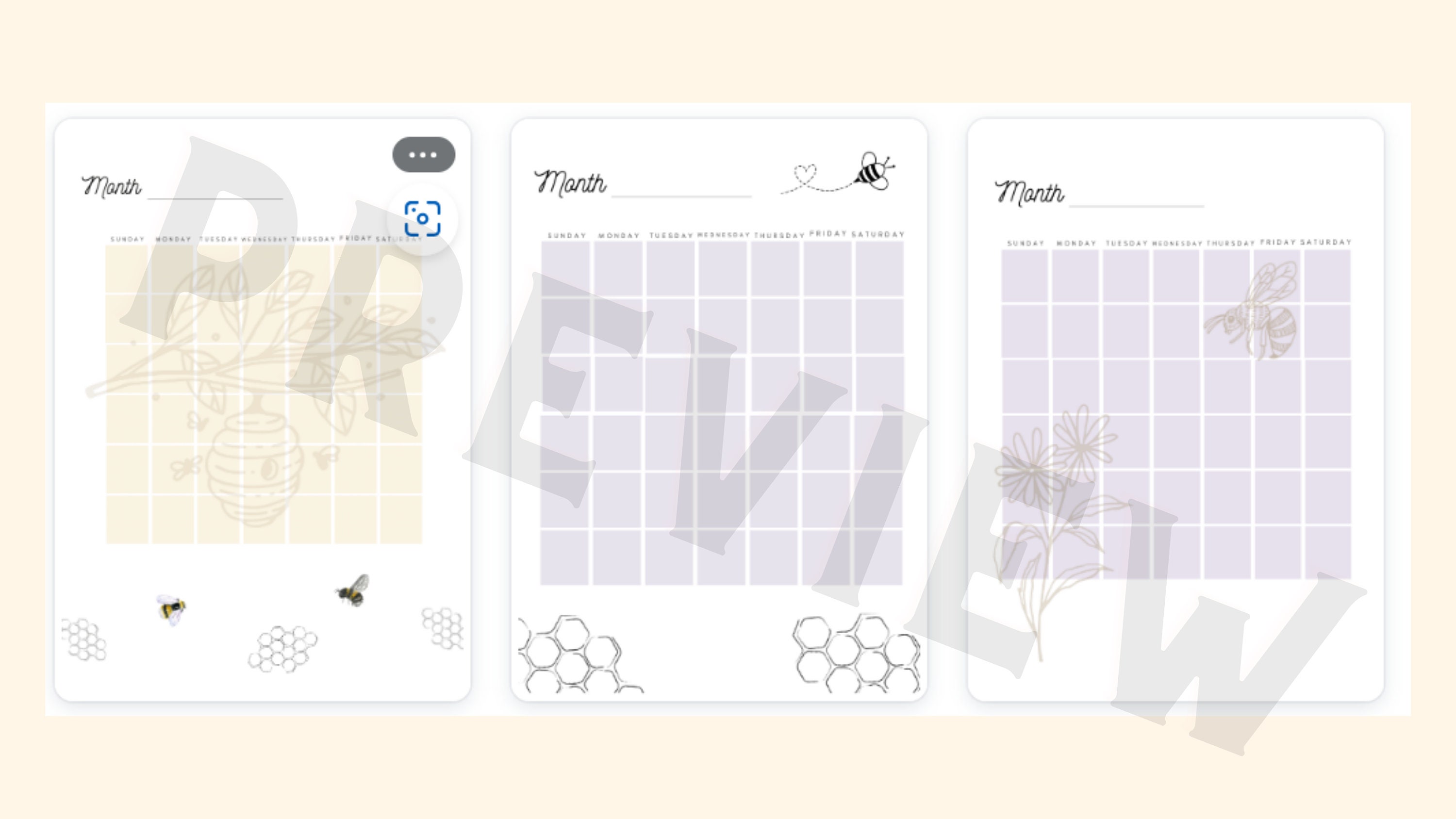 Bee Theme Life Planner Bullet Journal Printable PDF Planner - Etsy