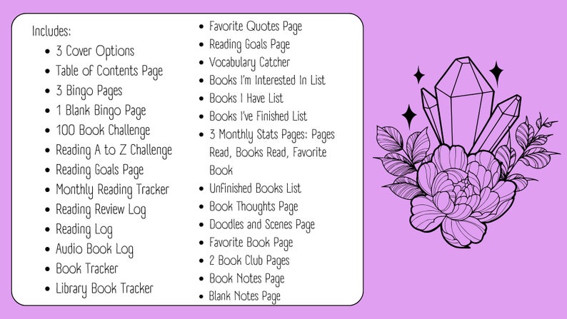 Witchy Themed Reading Journal Spooky Printable PDF Instant Download - Etsy