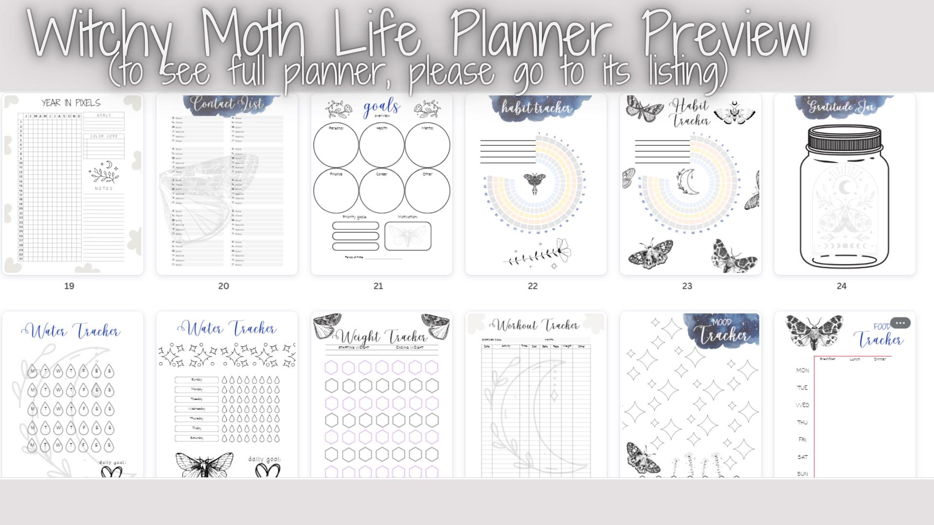 Witchy 4 Life Planner Bullet Journal Bundle - Printable PDF - Etsy