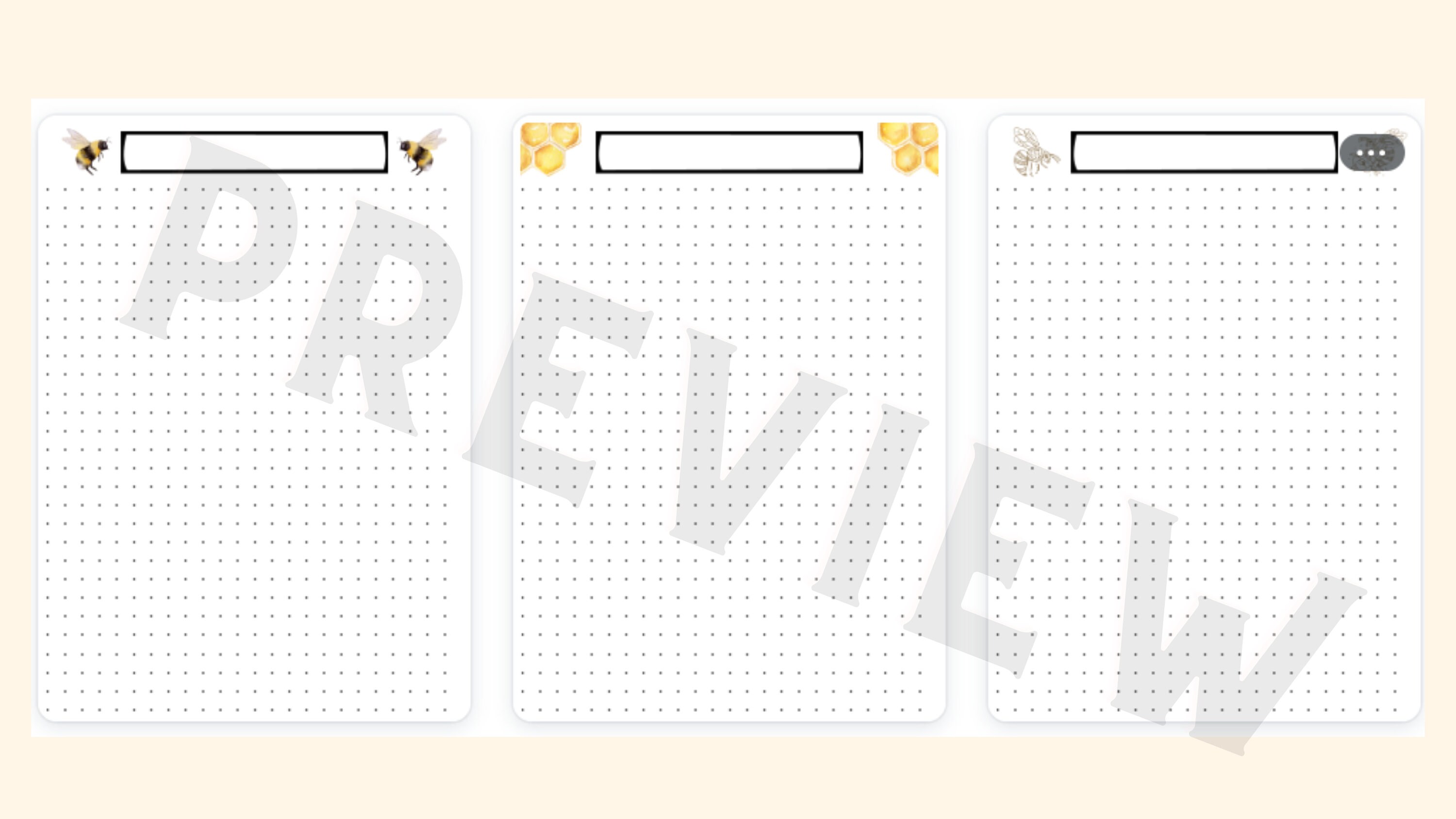 Bee Theme Life Planner Bullet Journal Printable PDF Planner - Etsy