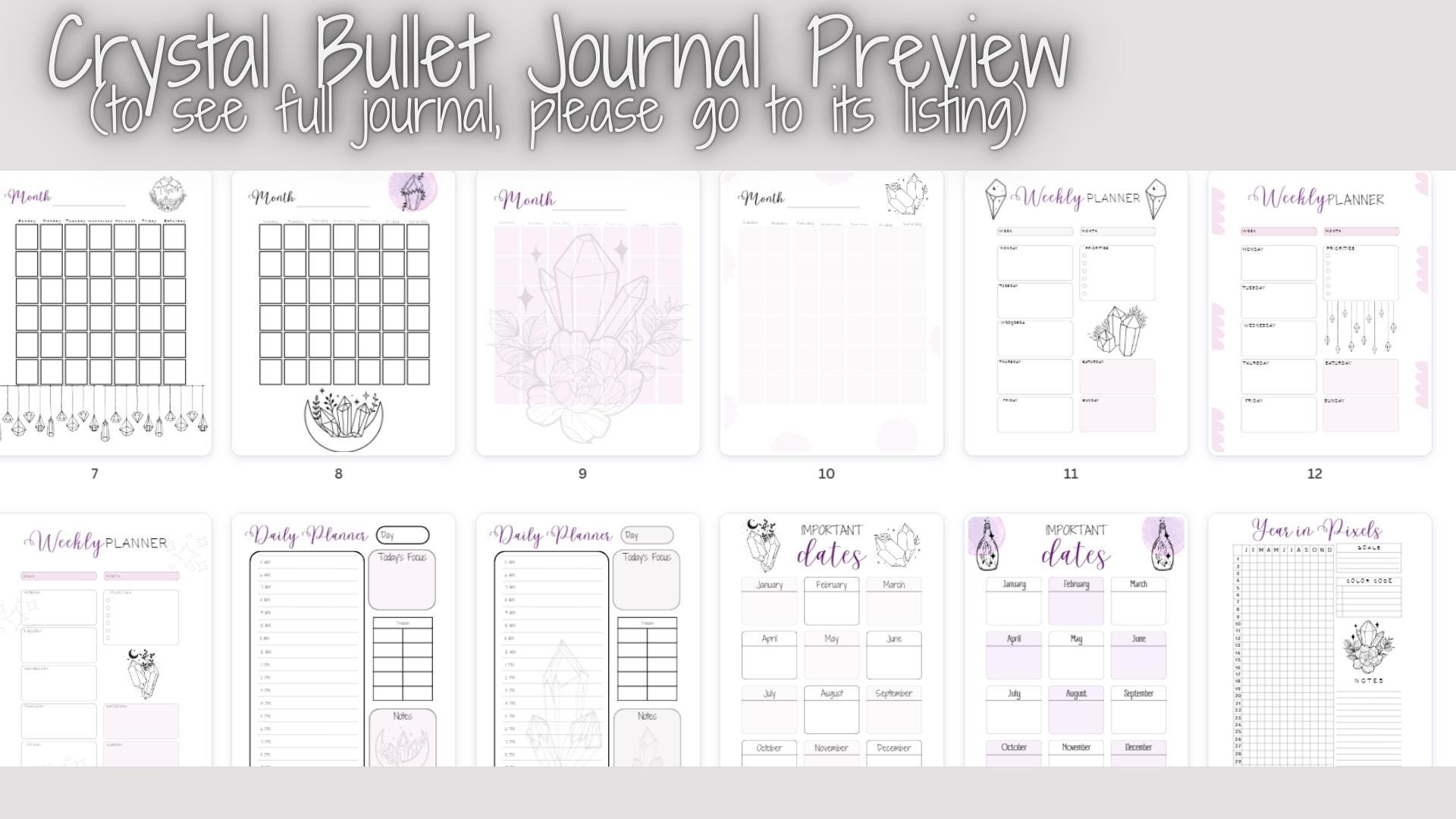 Witchy 4 Life Planner Bullet Journal Bundle - Printable PDF - Etsy