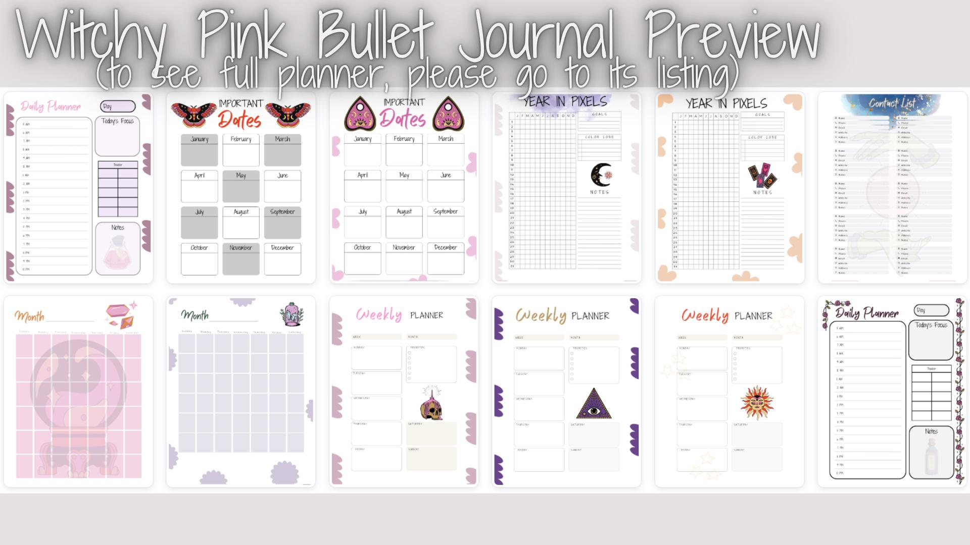 Witchy 4 Life Planner Bullet Journal Bundle - Printable PDF - Etsy