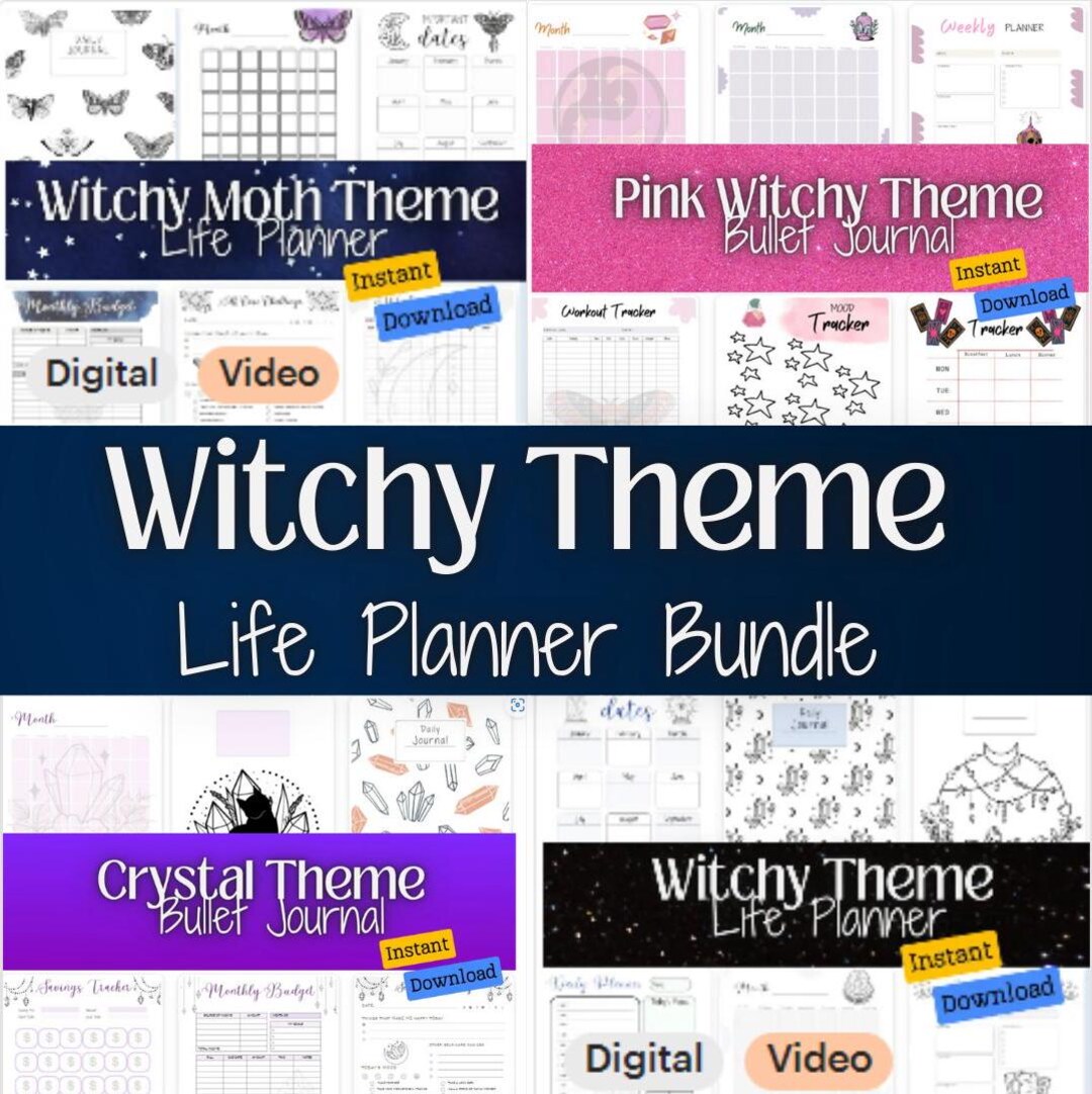 Witchy 4 Life Planner Bullet Journal Bundle - Printable PDF - Etsy