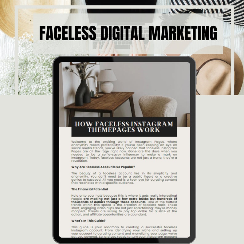 Faceless Digital Marketing Guide With Master Resell Rights (MRR) and ...