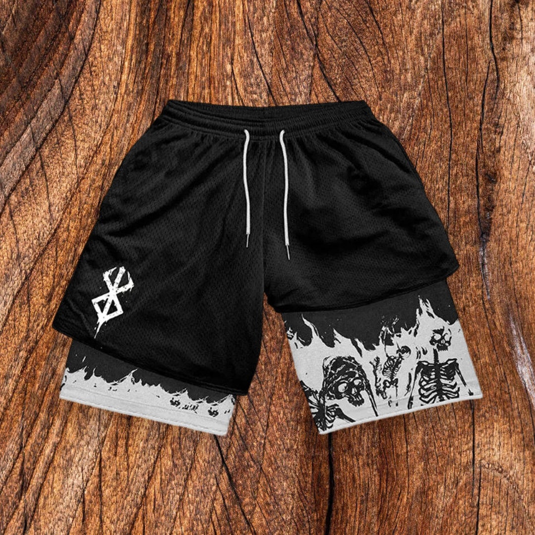 Dry Fit Berserk Anime-themed Graphic Gym Compression Shorts - Etsy