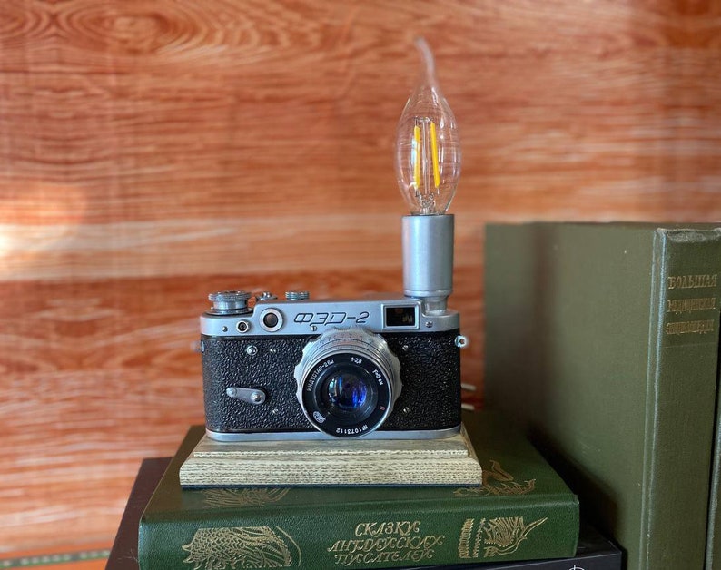Vintage FED-2 Camera Lamp, Table Lamp, Interior Lamp, Office Lighting ...