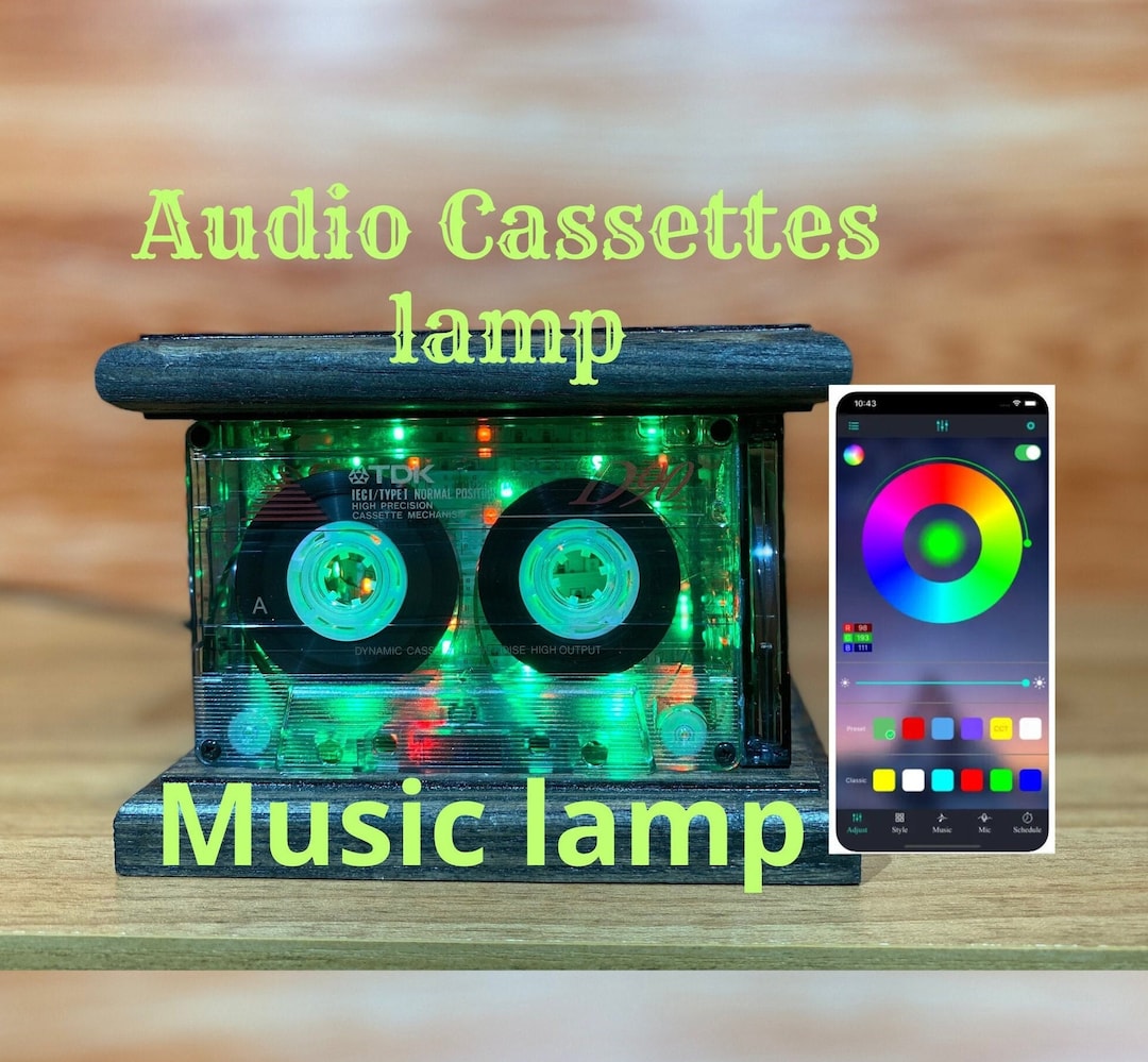 Retro 80 Cassette Lamp, Audio Cassette Night Light, Led Light Fixture ...