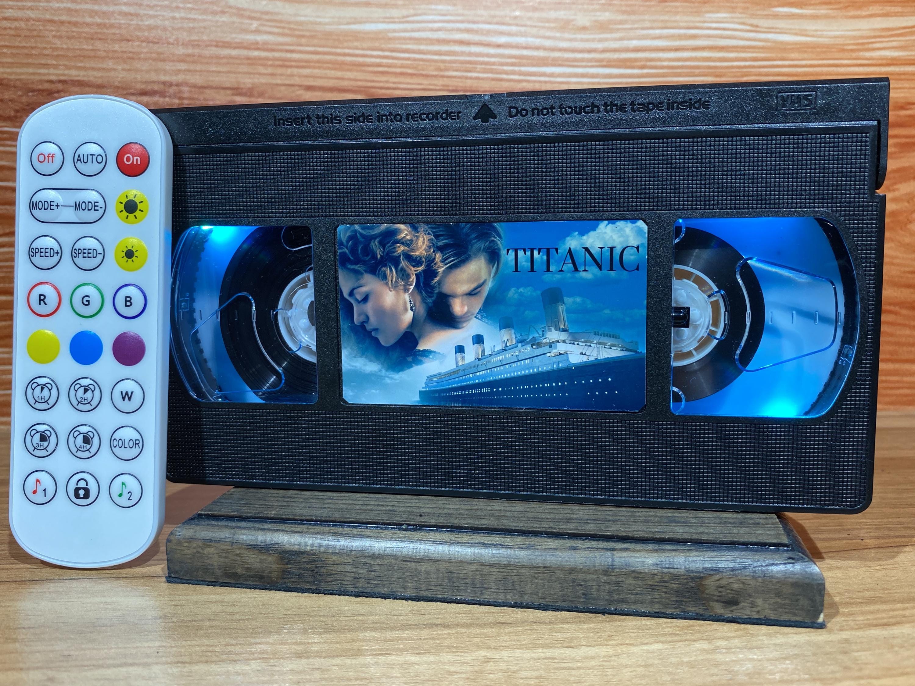 Retro VHS Lamp - Titanic, 80's 90's Lamp Tapes, Night Light Lamp, Table ...