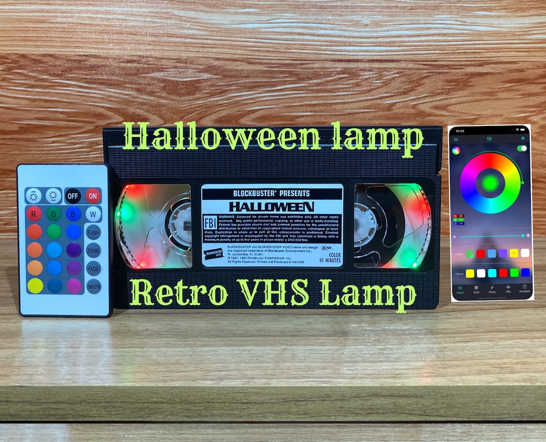 Retro 80 VHS Lamp, Horror Lamp, Led Light Fixture, Lamp Vintage ...