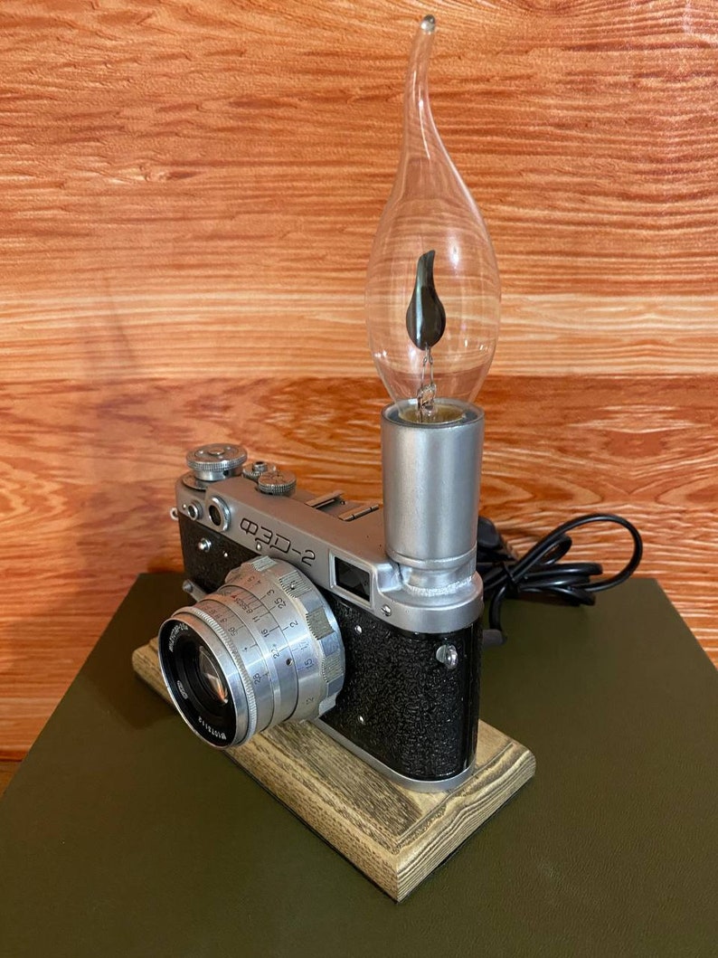 Vintage FED-2 Camera Lamp, Table Lamp, Interior Lamp, Office Lighting ...