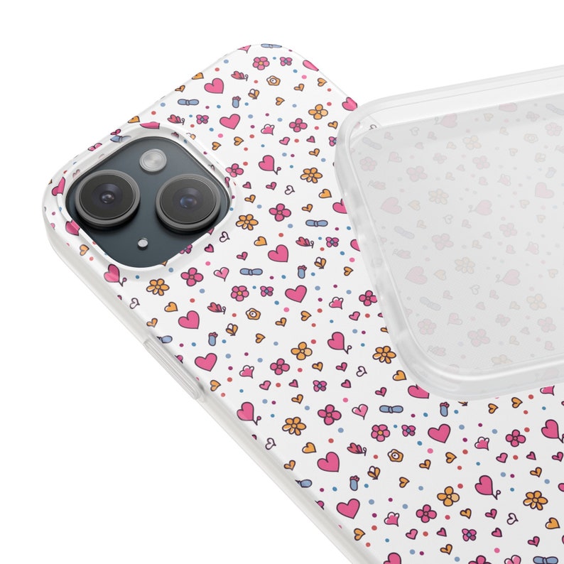 Coquette Doodles Phone Case iPhone 15 14 13 12 Pro, XR, XS Samsung S23 ...