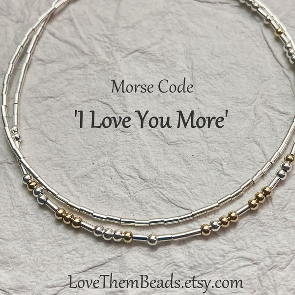 Morse Code I Love You Bracelets - Etsy
