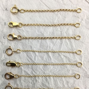 Gold Filled Chain Length Extender for Necklace or Bracelet, 1 Inch, 2 ...
