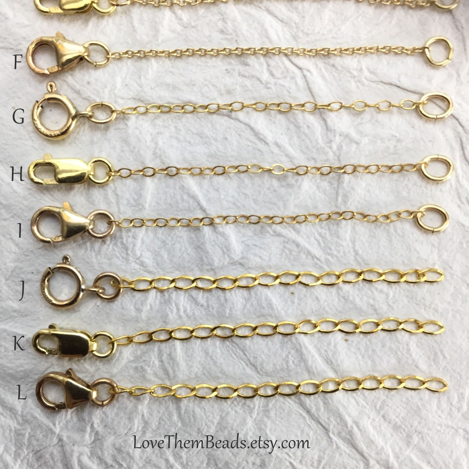 Gold Filled Chain Length Extender for Necklace or Bracelet 1 - Etsy
