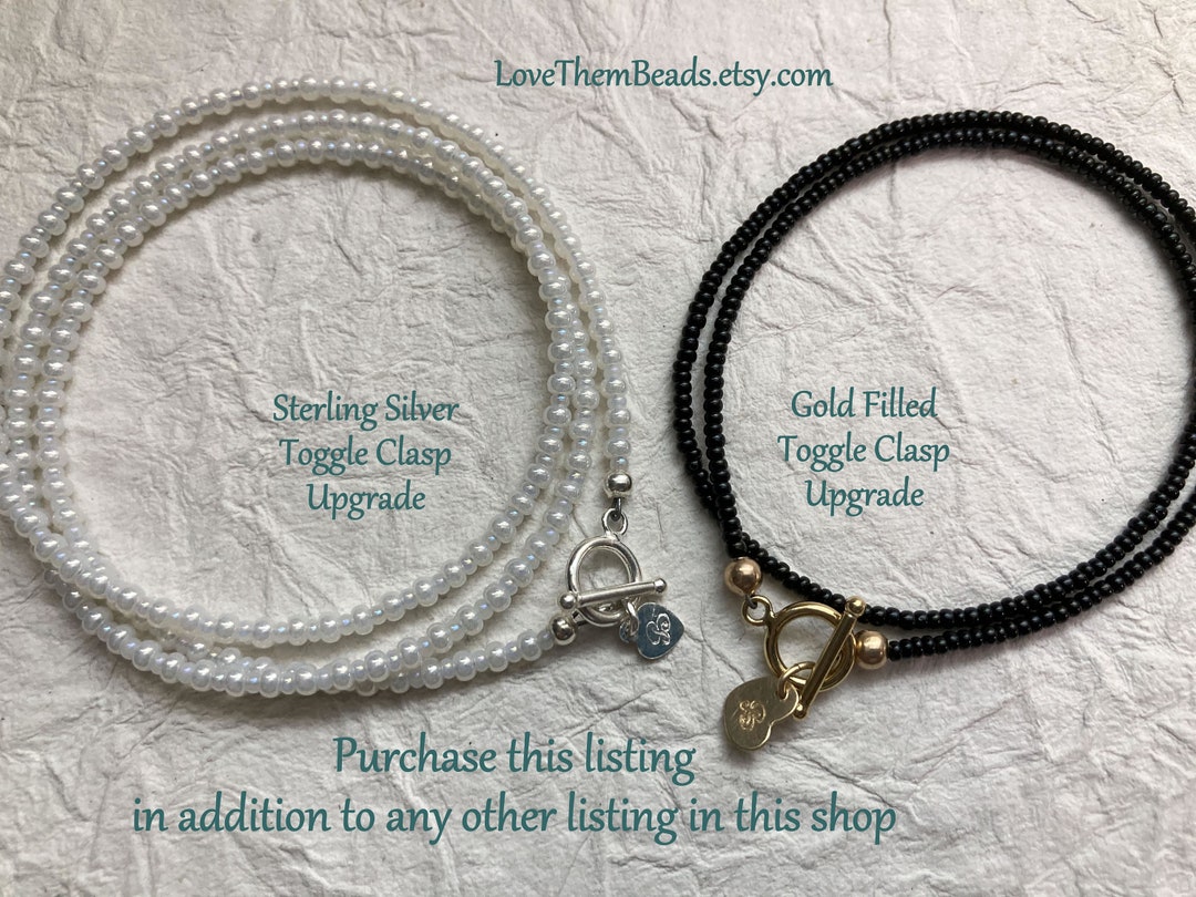 Clasp Upgrade, Add a Sterling Silver or a Gold Filled Toggle Clasp to ...