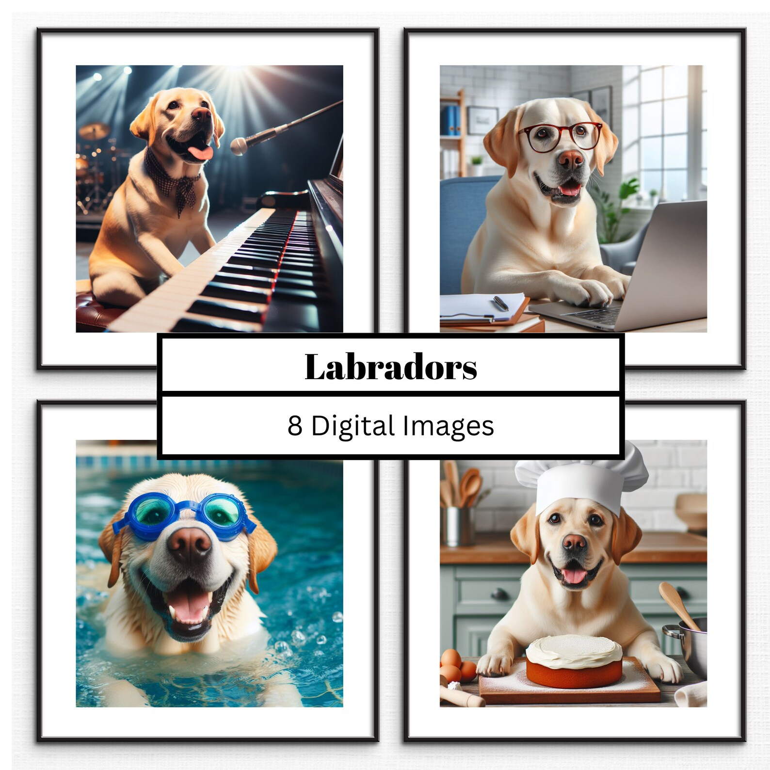 Labradors 8 Digital Images of Cute Labs in Fun Everyday Situations ...
