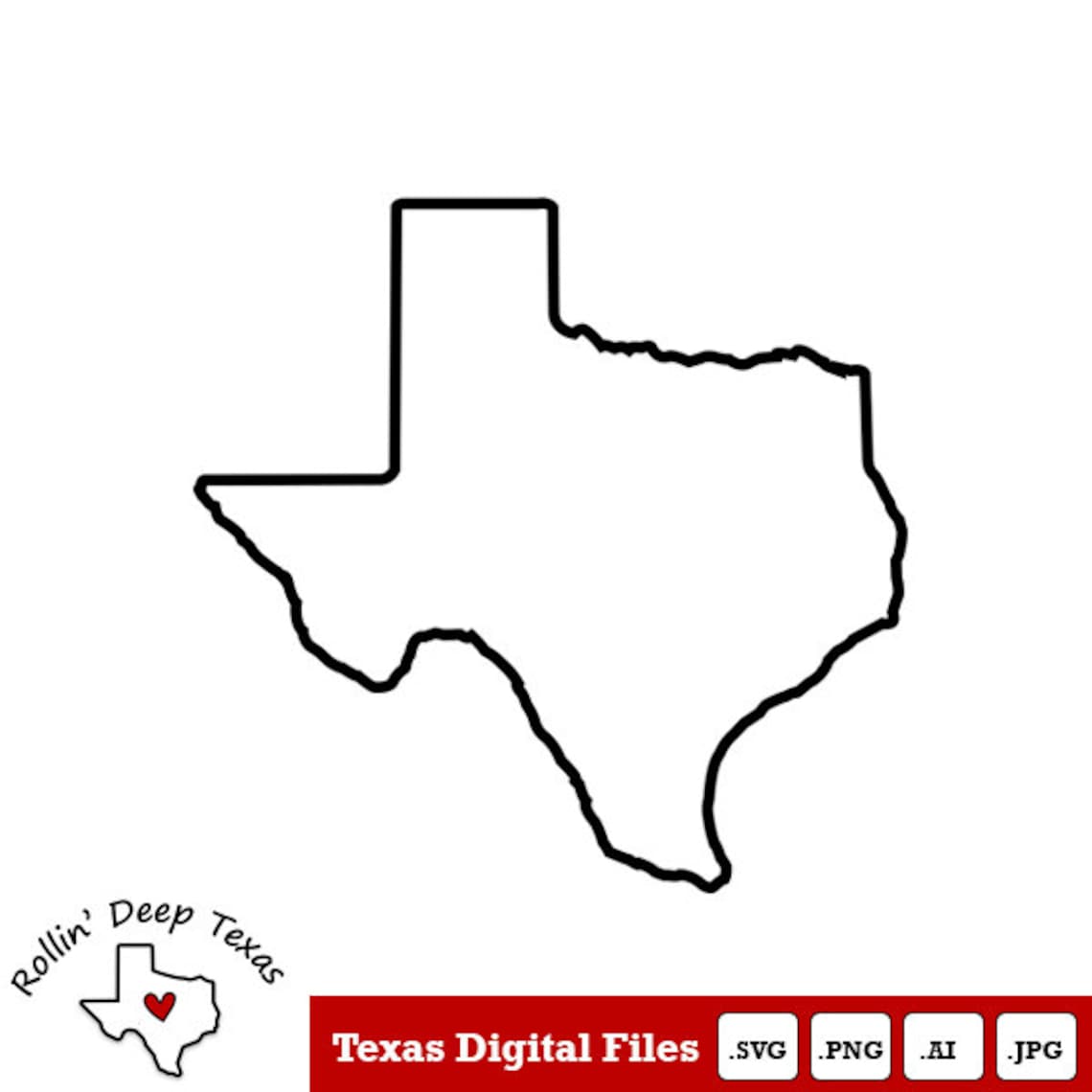 Texas Outline SVG/PNG/JPG Files | Texas Cut Files | United States of ...